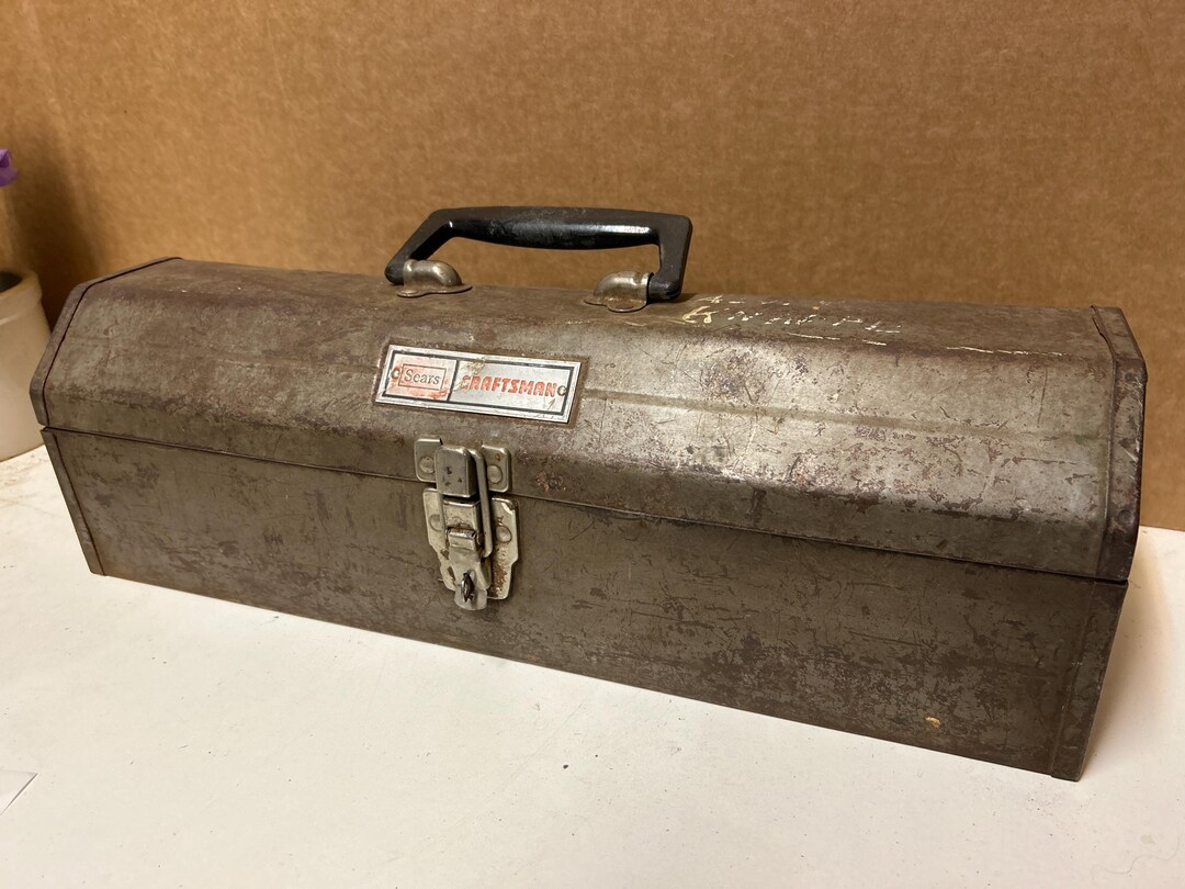 Metal Tool Box, Craft Box, Cleaned, Metal Craftsman - Etsy