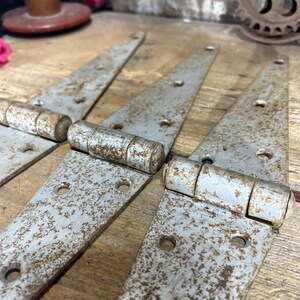 3 Vintage Antique Rusty 16" Architectual Salvage Door Gate Barn Hinges ...
