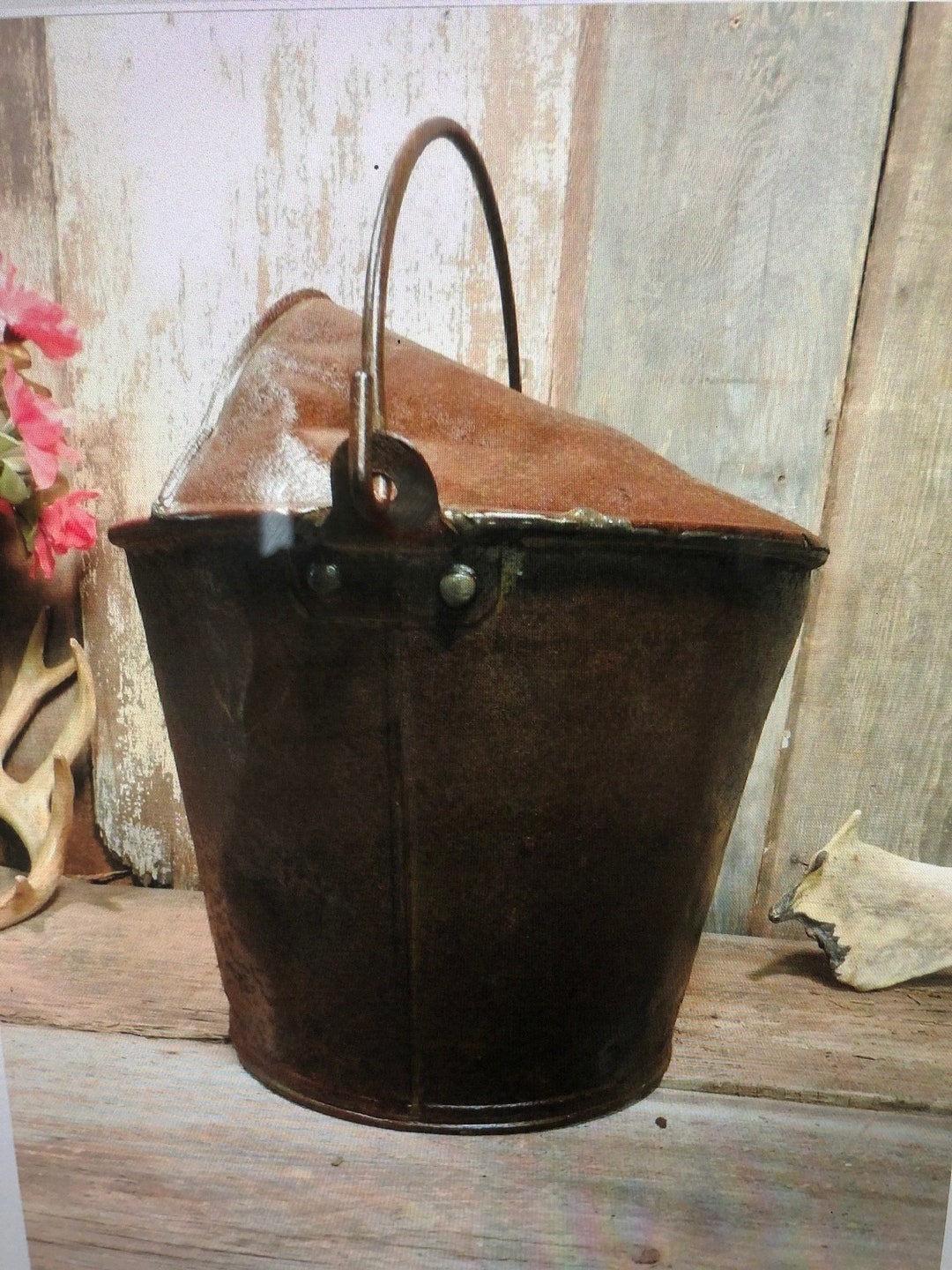 Vintage Galvanized Metal Farm Bucket/pail - Etsy
