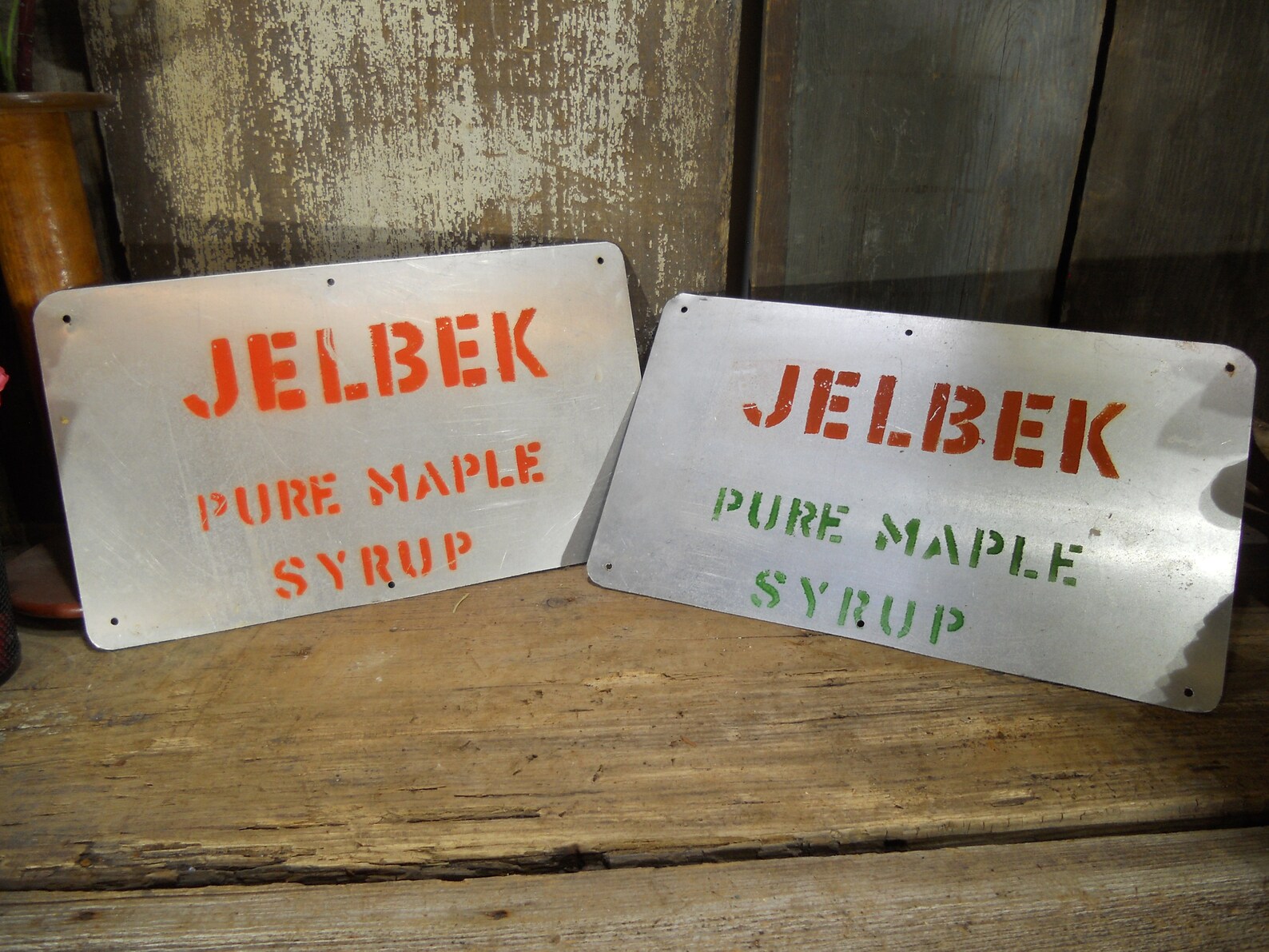2 Jelbek Pure Maple Syrup Metal Signs - Etsy