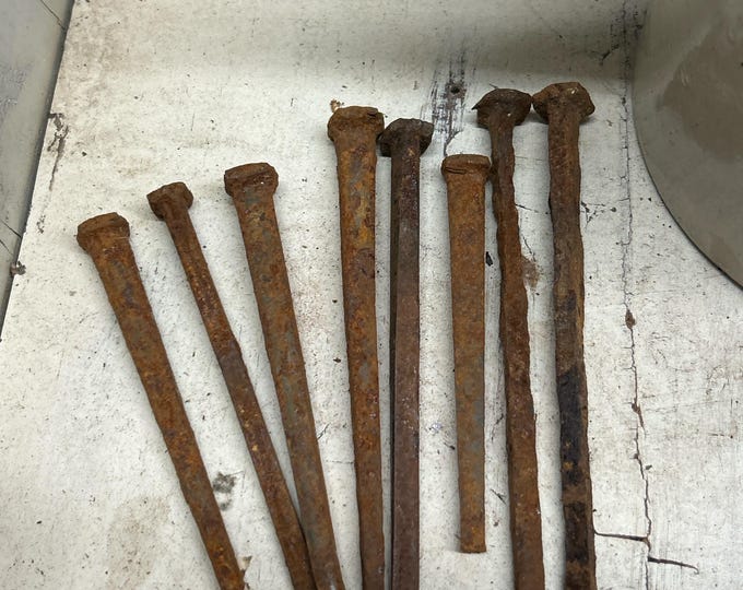 Vintage Blacksmith Square Nails, Spikes, Sacrificed, 4”-5” - Etsy