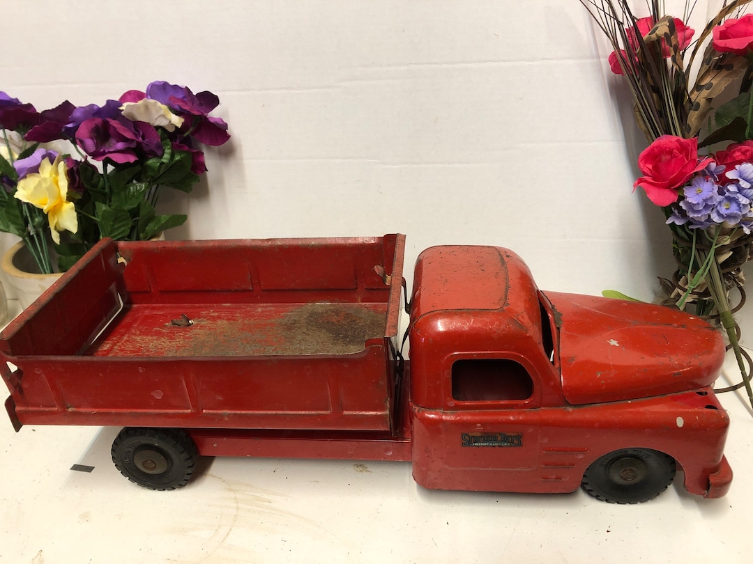 Vintage Red Structo Toy Truck, Dump Truck - Etsy