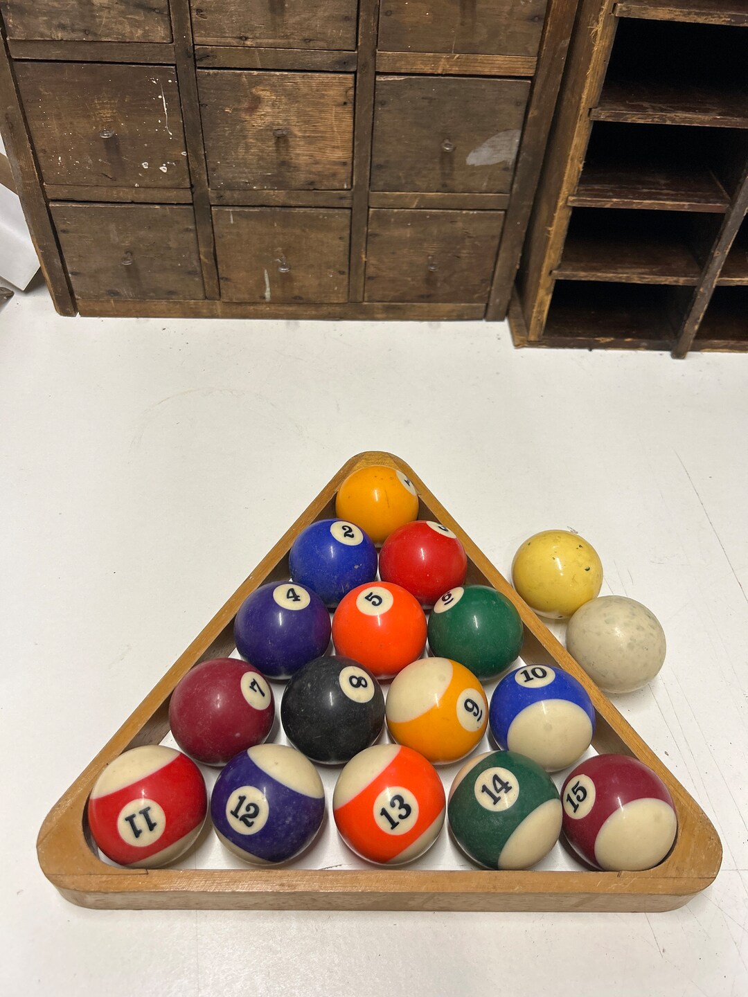 Vintage Pool Balls, Billiards, Game Room - Etsy