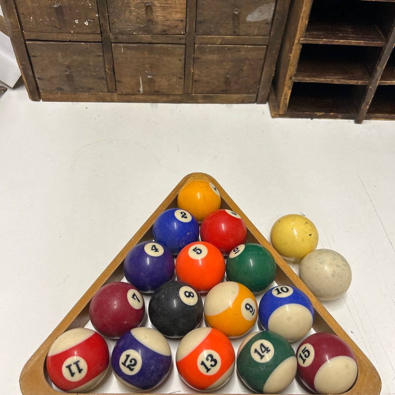 Vintage Pool Balls - Etsy