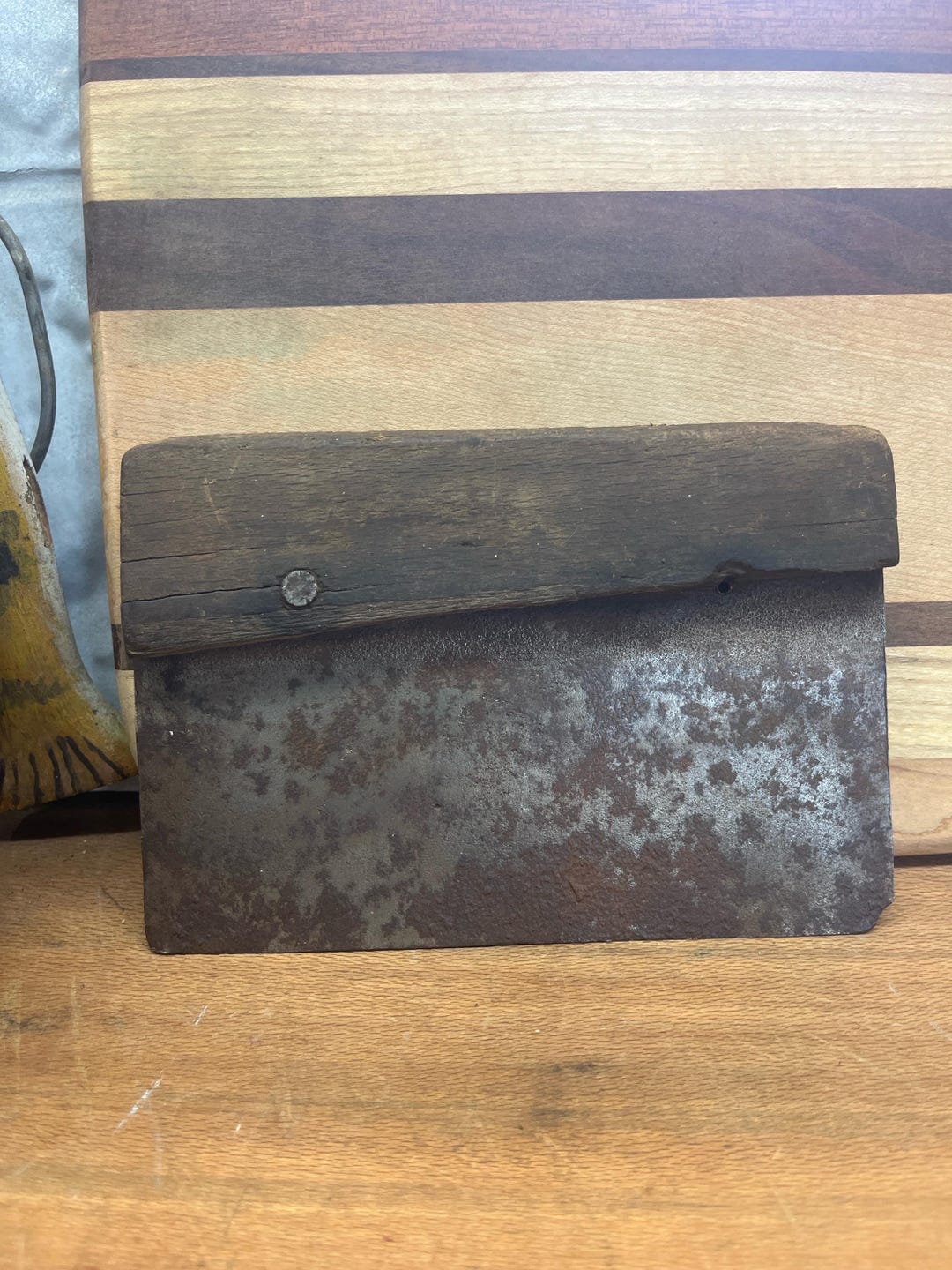 Vintage Chopper, Kitchen, Butcher Knife, Wood Handle, Farmhouse - Etsy