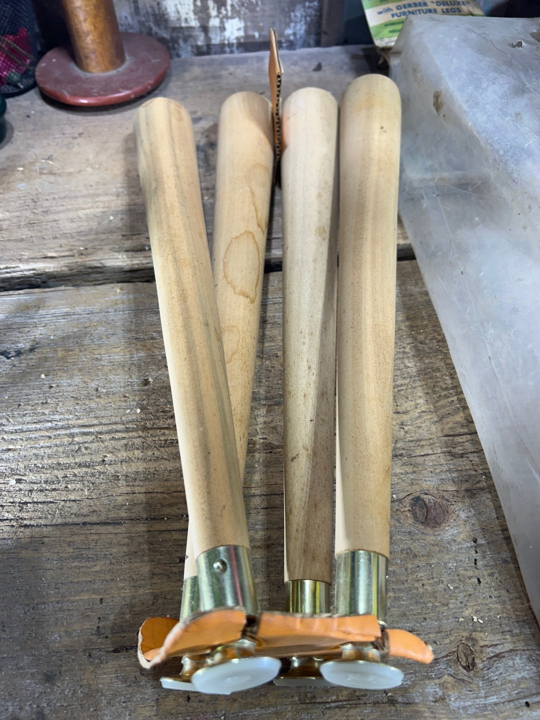 Vintage Table Legs, Industrial Salvage, Shelf Legs , Wood Legs ...