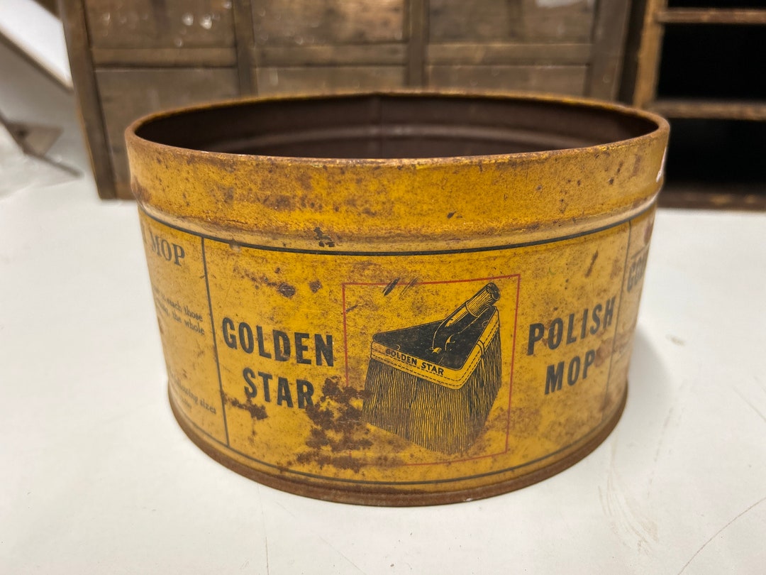 Vintage Golden Star Polish Mop Tin, Hoosier Cabinet Decor - Etsy