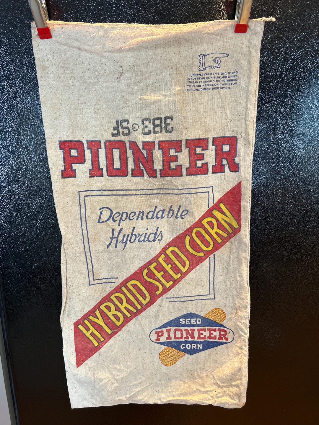 Pioneer,,,vintage Seed Corn Sack.. Cotton, . Feed - Seed Sack - Etsy