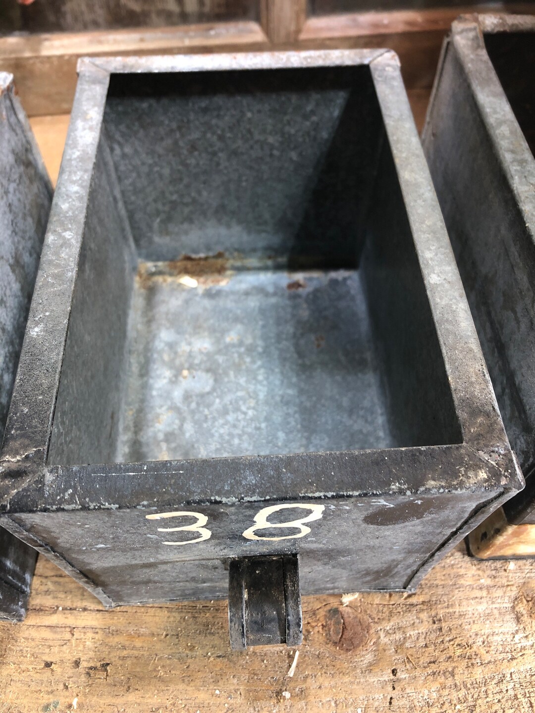 Antique Metal Tin Galvanized Drawers, Boxes, Great Patina. Cleaned - Etsy