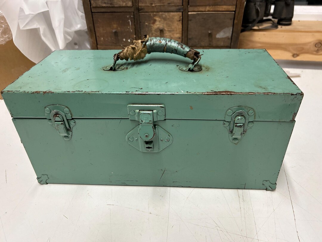 Metal Tool Box, Craft Box, Cleaned, Metal Crate Box. - Etsy