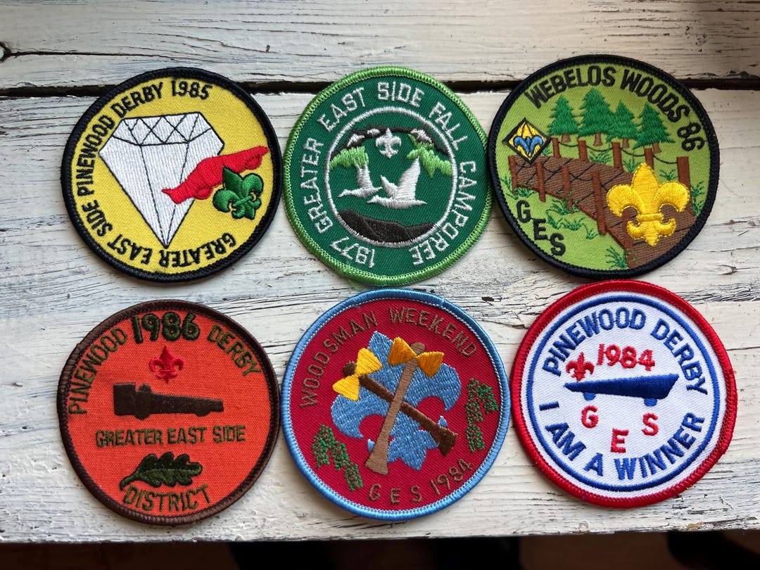 BSA ,cub Scouts,boy Scout Patches, GES ,pinewood Derby, 4 Patches - Etsy