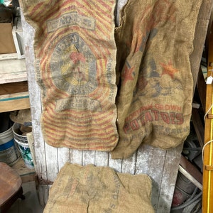 3 Vintage Gunny Sacks.. Burlap,,potatoes Sacks - Etsy