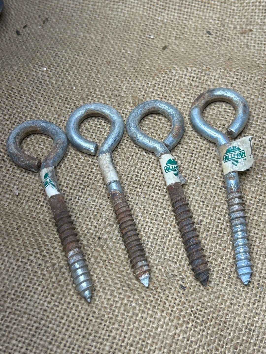 4 Vintage Metal Plant/pulley/ Ladder. Eye Hooks Screw Lag 4-1/2" - Etsy
