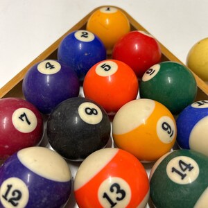 Vintage Pool Balls, Billiards, Game Room - Etsy