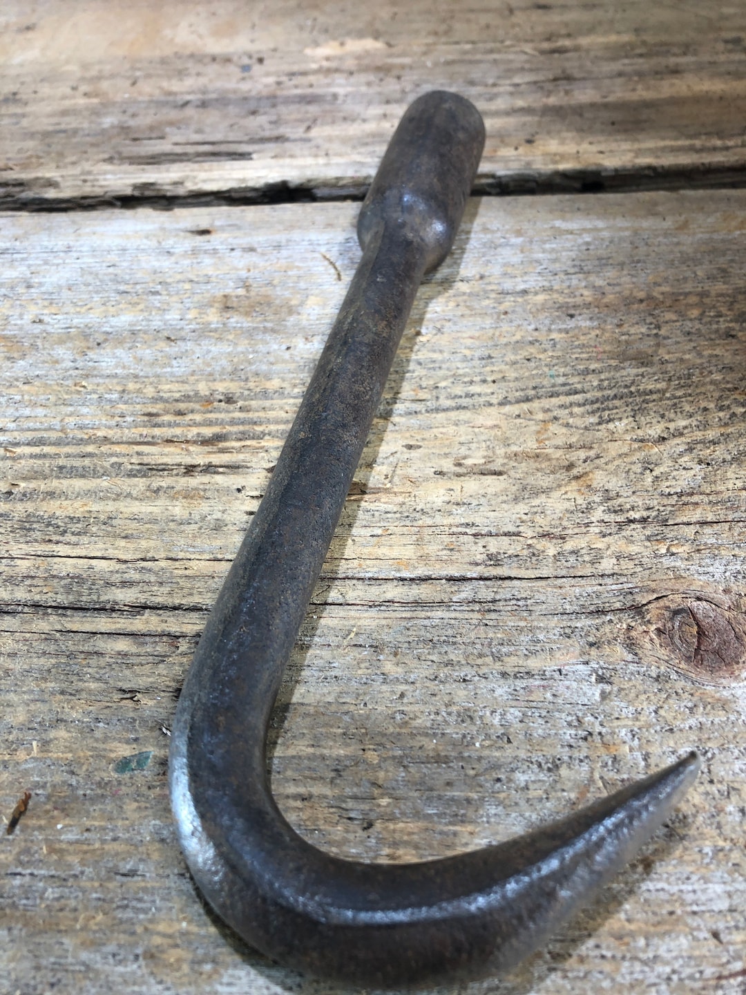 Vintage Metal Hook, Hand Forged. Repurpose - Etsy