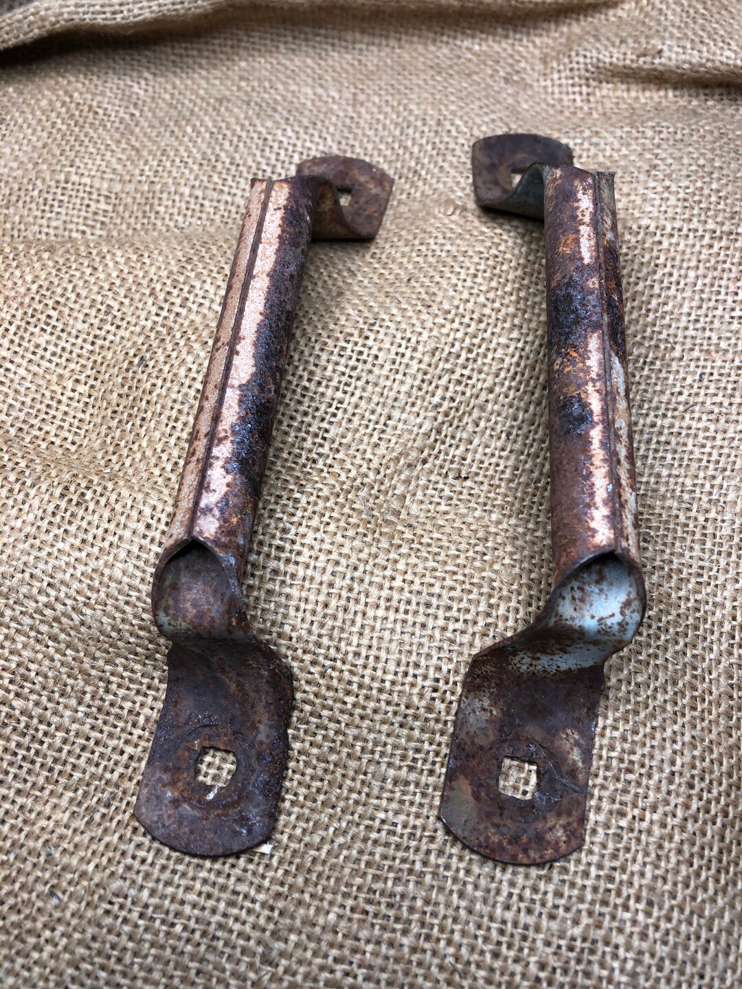 Vintage Metal Rusty Door or Box Handles - Etsy