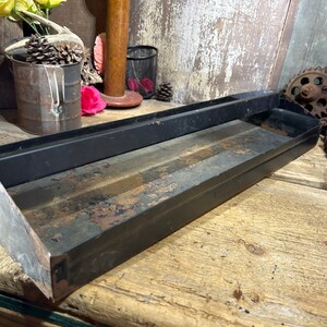 Vintage Antique Metal Tool Box Tray Rusty Galvanized Patina. Cleaned - Etsy