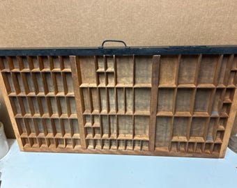 Letter Press Tray/printer Drawer. Cleaned, Wood Display, Thimbles ...