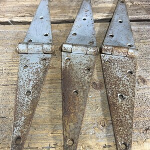 3 Vintage Antique Rusty 16" Architectual Salvage Door Gate Barn Hinges ...