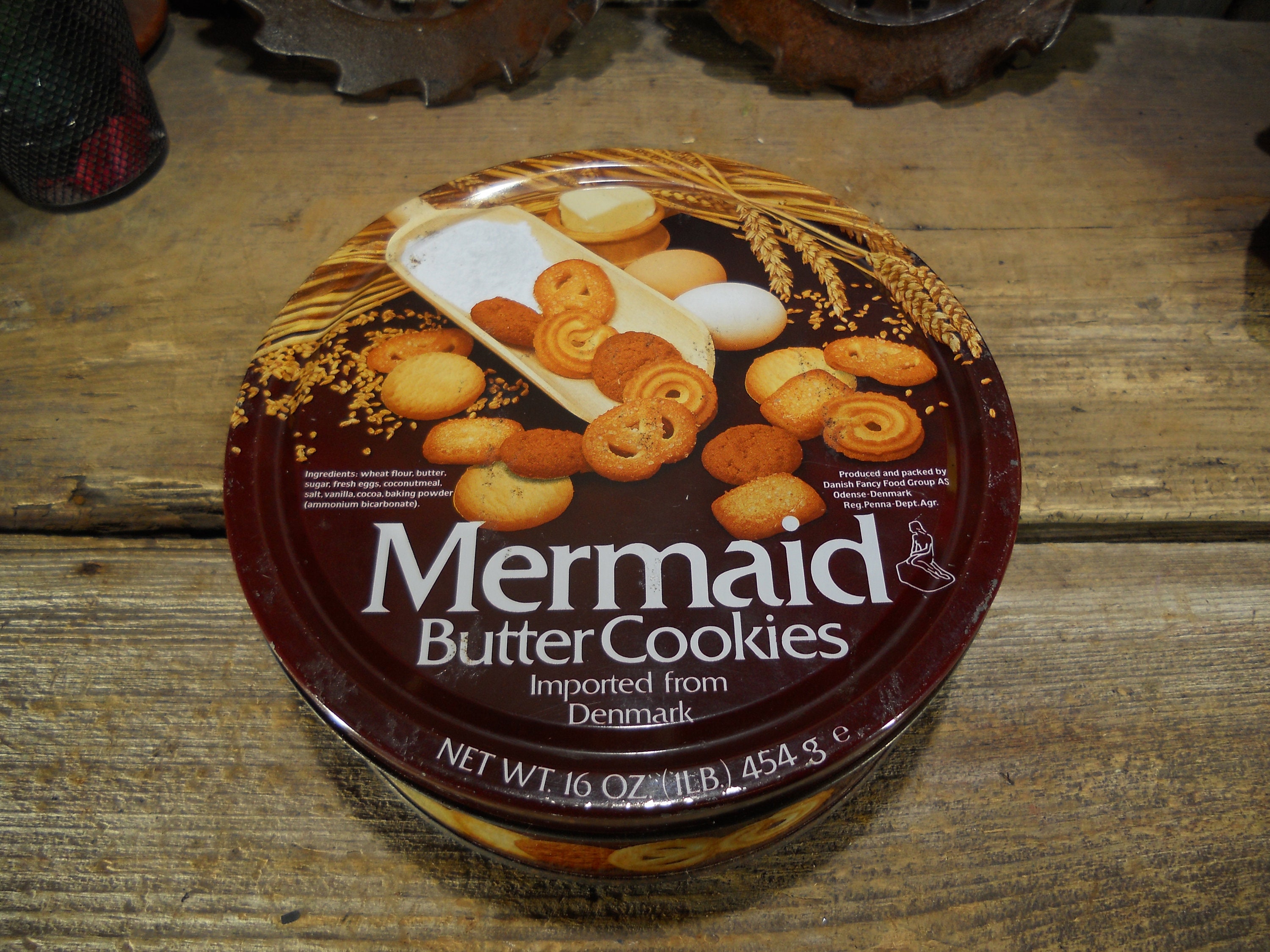 Vintage Mermaid Butter Cookie Tin - Etsy UK