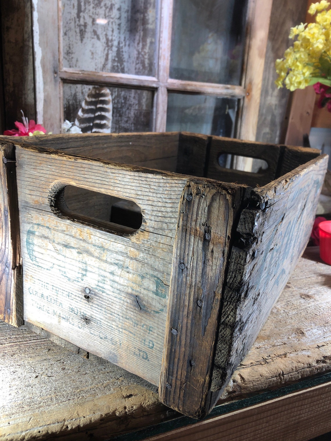 Coke. Coca Cola Wood Crate Wooden Box cleaned Shelf - Etsy