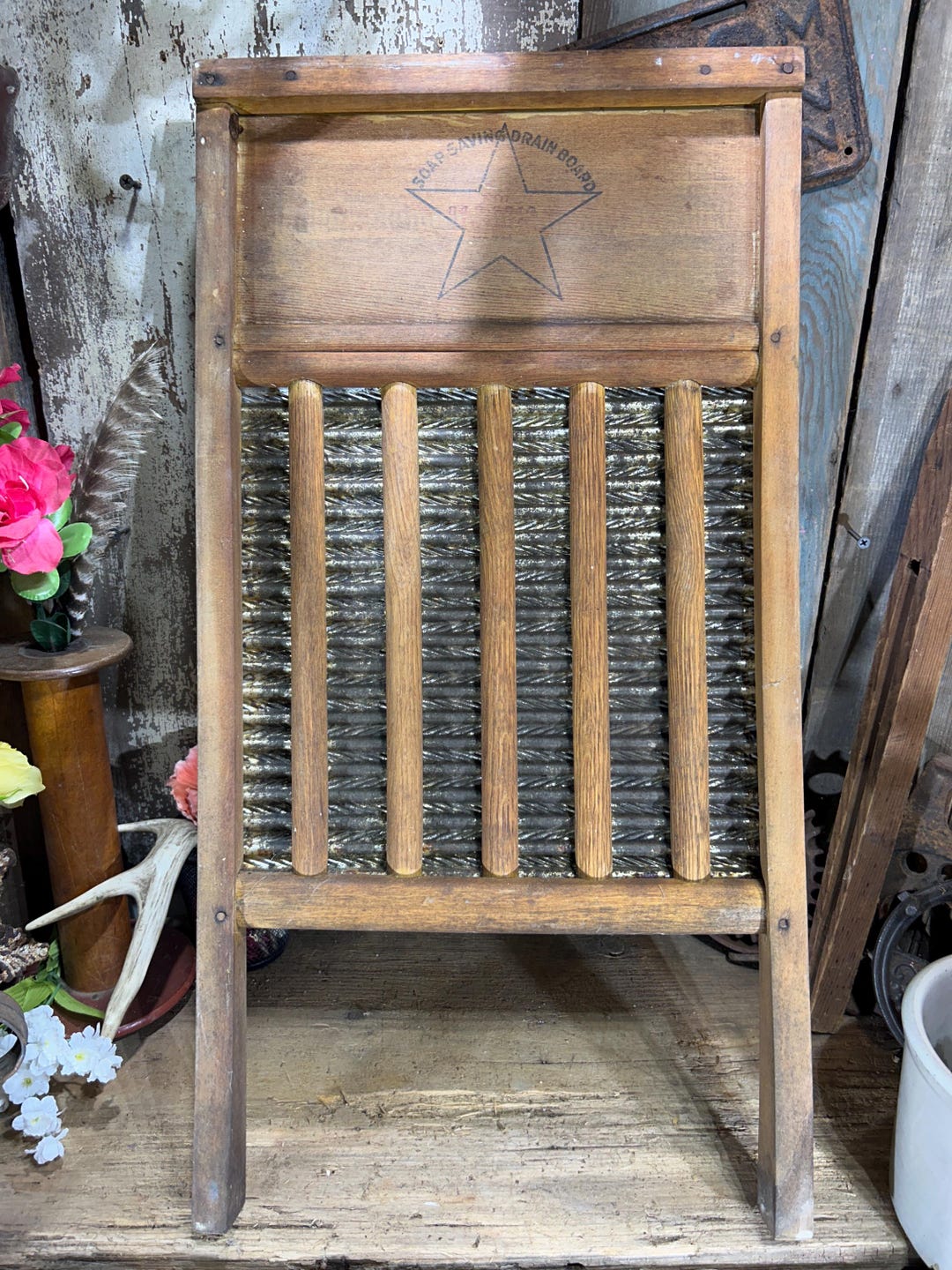 Vintage Washboard Repurpose. Reuse. Farmhouse, Magnet Note Board ...