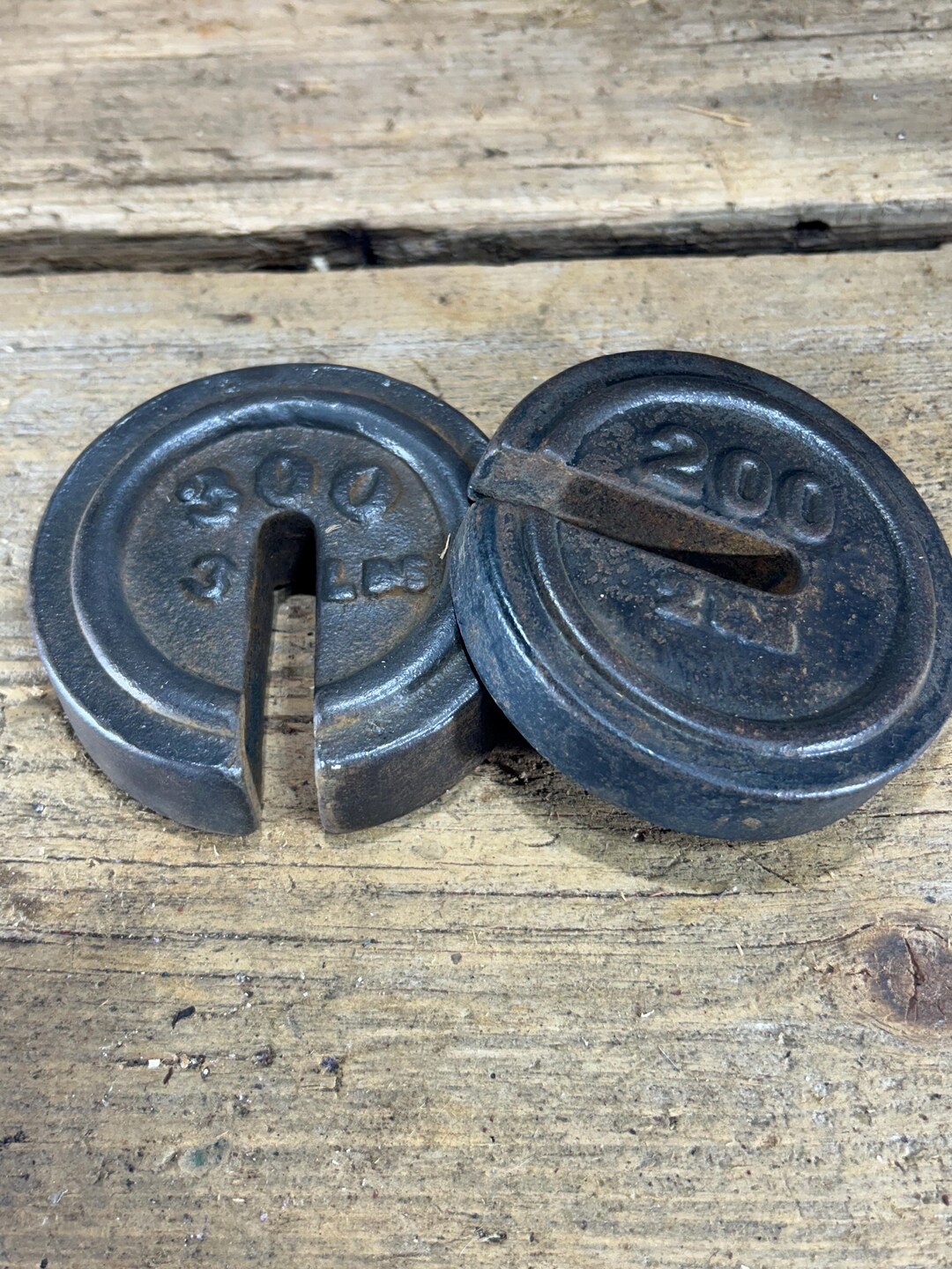 2 Vintage Weights. Platform Scale Wieghts. Cleaned. 200-300 Pounds - Etsy