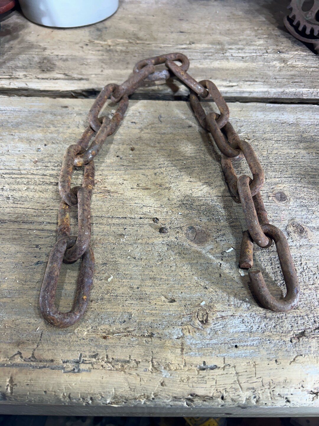 Vintage Log Chain 26, Hanging Chain, Metal Chain Links, - Etsy