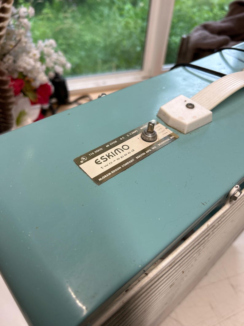 Antique Eskimo Box Fan , Tourqoise Blue - Etsy