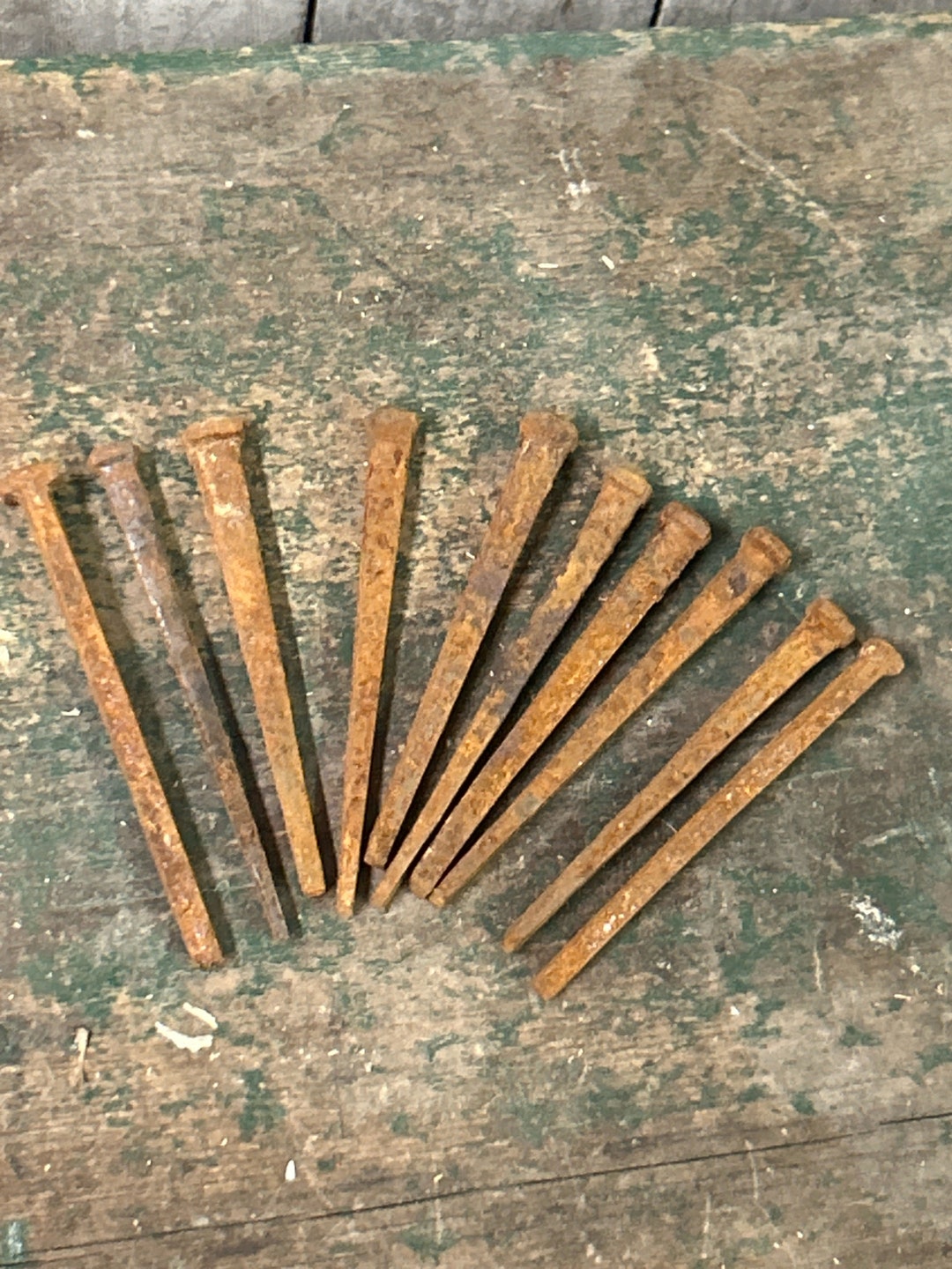 Vintage Blacksmith Square Nails, Spikes, Sacrificed, 3- 4” Handmade ...
