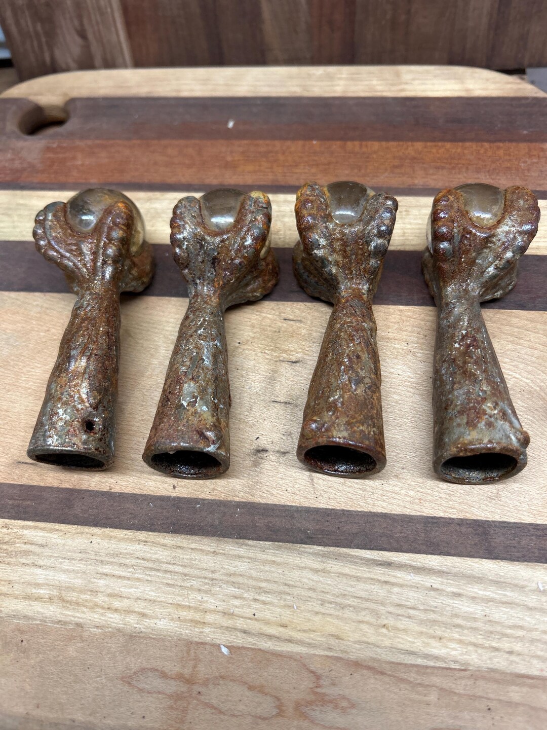 4 Vintage Table Legs Feet, Eagle Claws. Repurpose, Salvage - Etsy