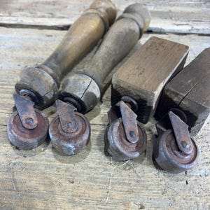 Vintage 4 Metal Dresser Wheel Casters, - Etsy