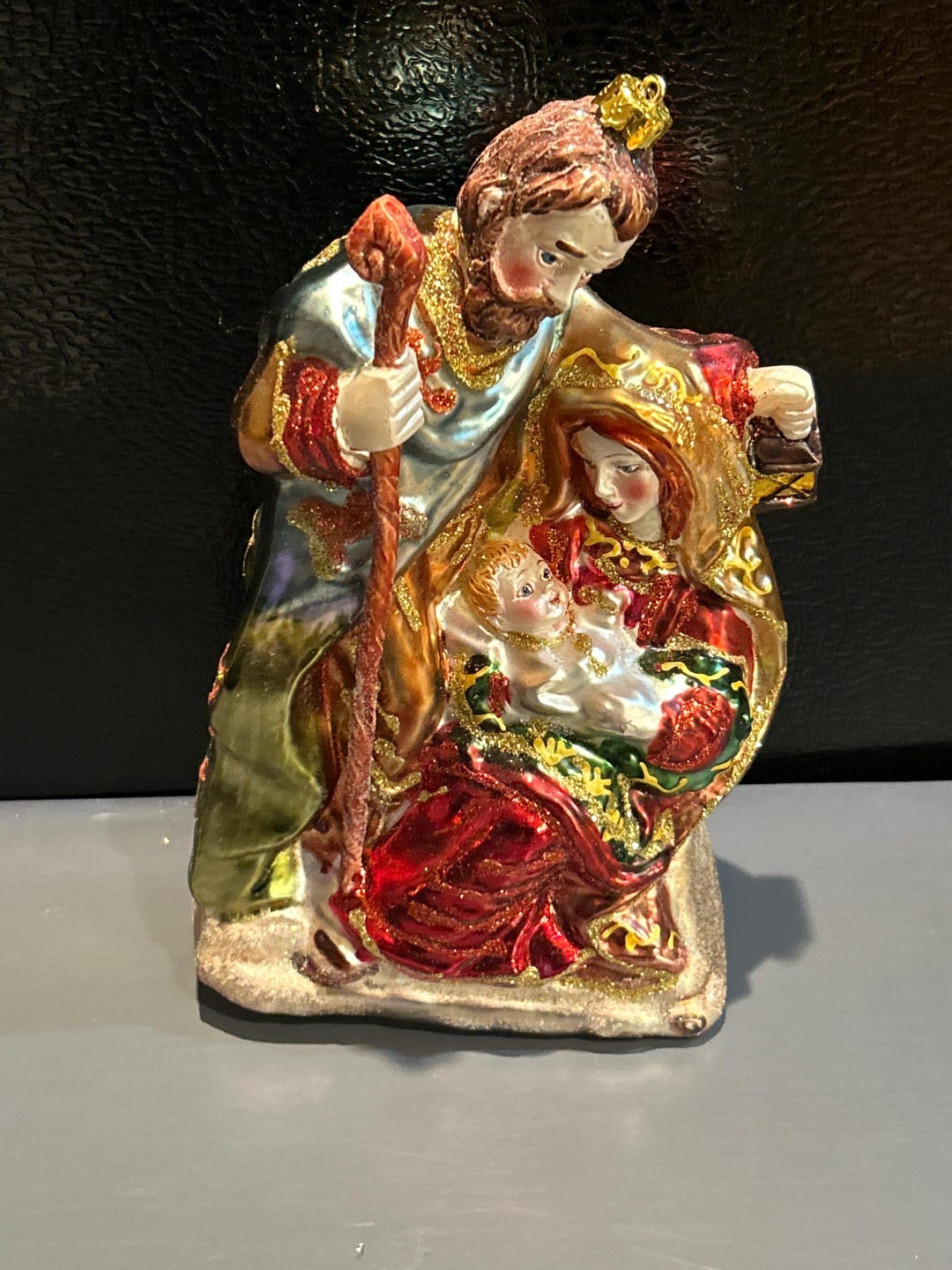 Vintage A Mark Roberts Glass Nativity Scene Christmas Ornament.. Mark ...