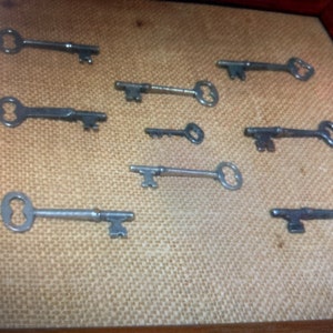 Antique Victorian Skeleton Key Display, Door Knob Lock Keys - Etsy