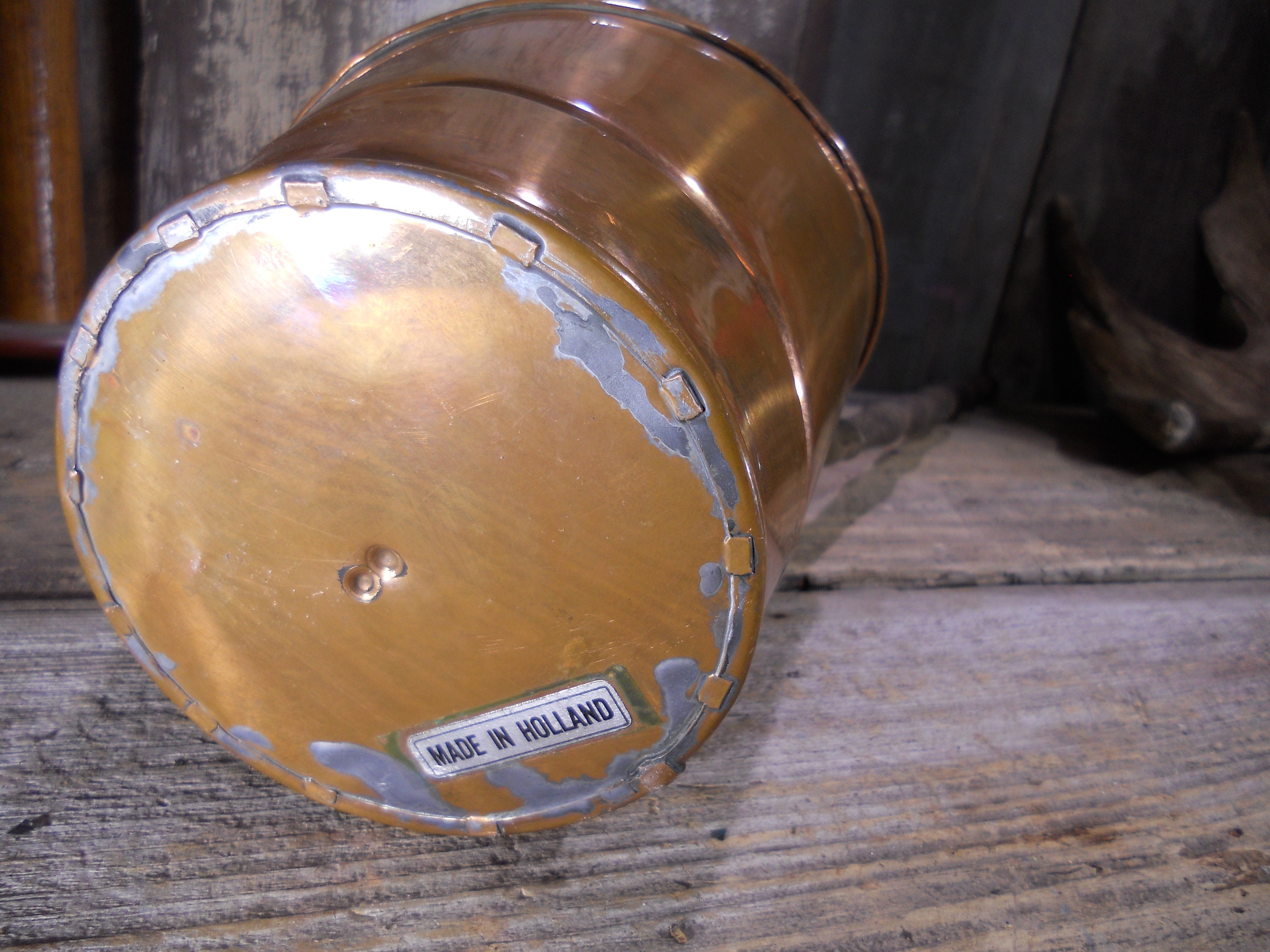Antique Copper With Wooden Handle Water Ladle Scoop - Etsy