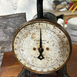 Vintage Farmhouse Kitchen Scale. 24 Pound Scale..family Scale. Hackett ...