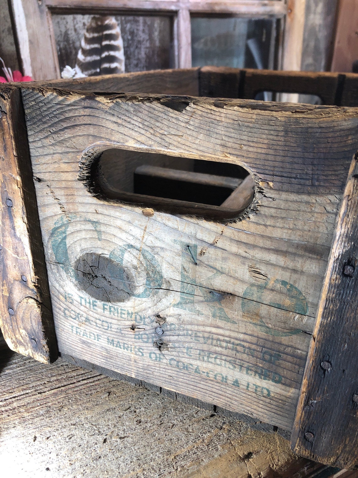 Coke. Coca Cola Wood Crate Wooden Box cleaned Shelf - Etsy