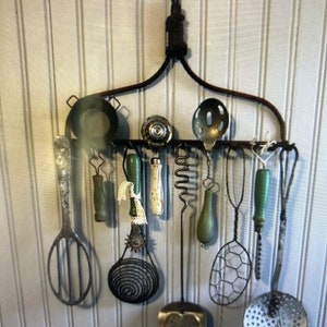 Salvage Rustic Garden Rake Head Garden Wall Art / Farm, Hanger - Etsy