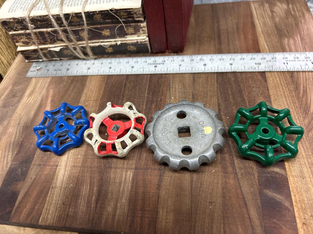 4 Vintage Valves Handles, Faucet Knobs,crafts - Etsy