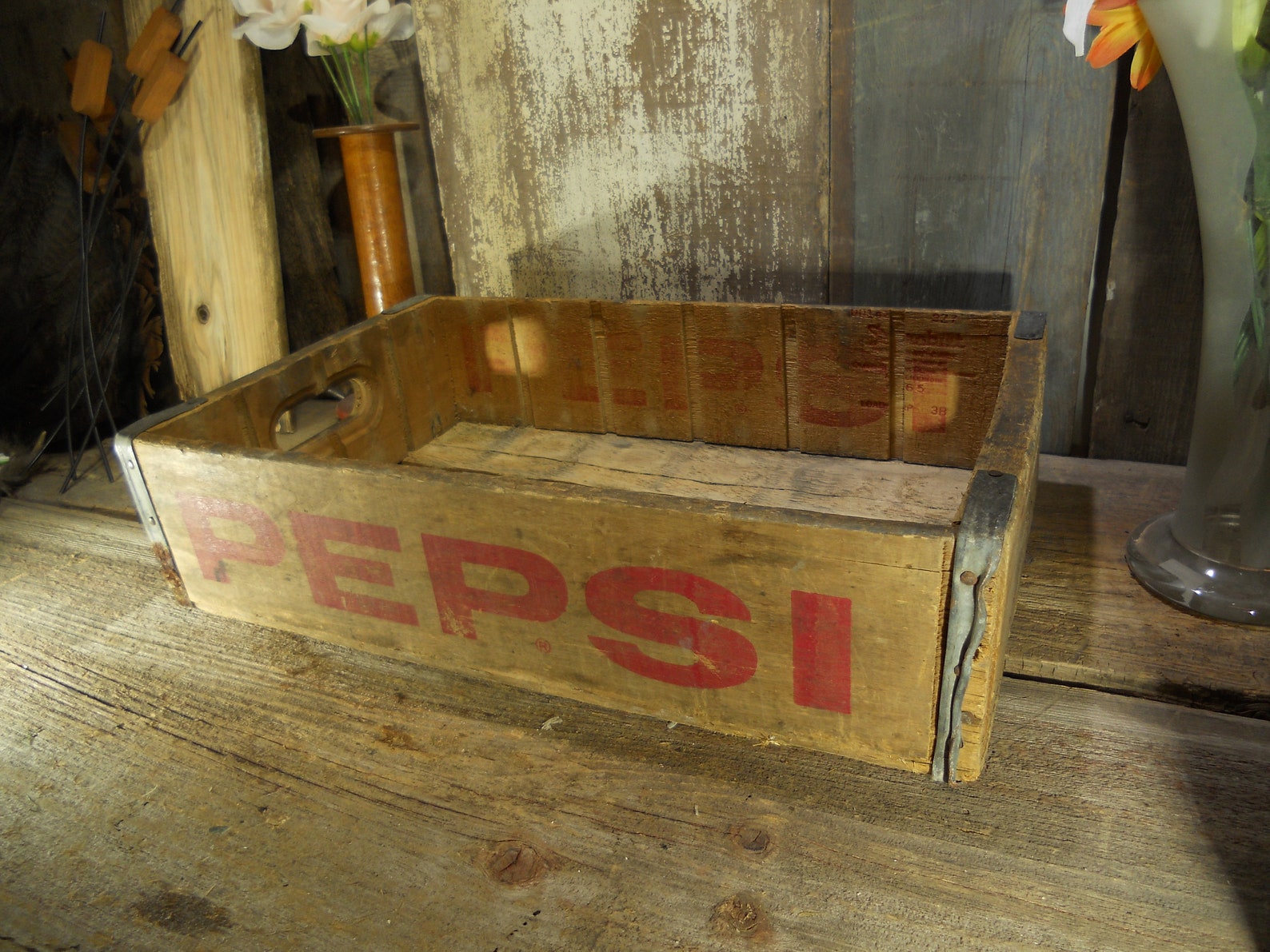 Vintage Pepsi Cola Crate. wooden box.. Mpls St. Paul | Etsy