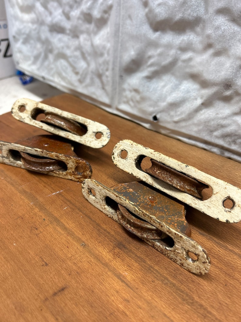 4 Vintage Victorian Window Pulleys Rope Wheels - Etsy