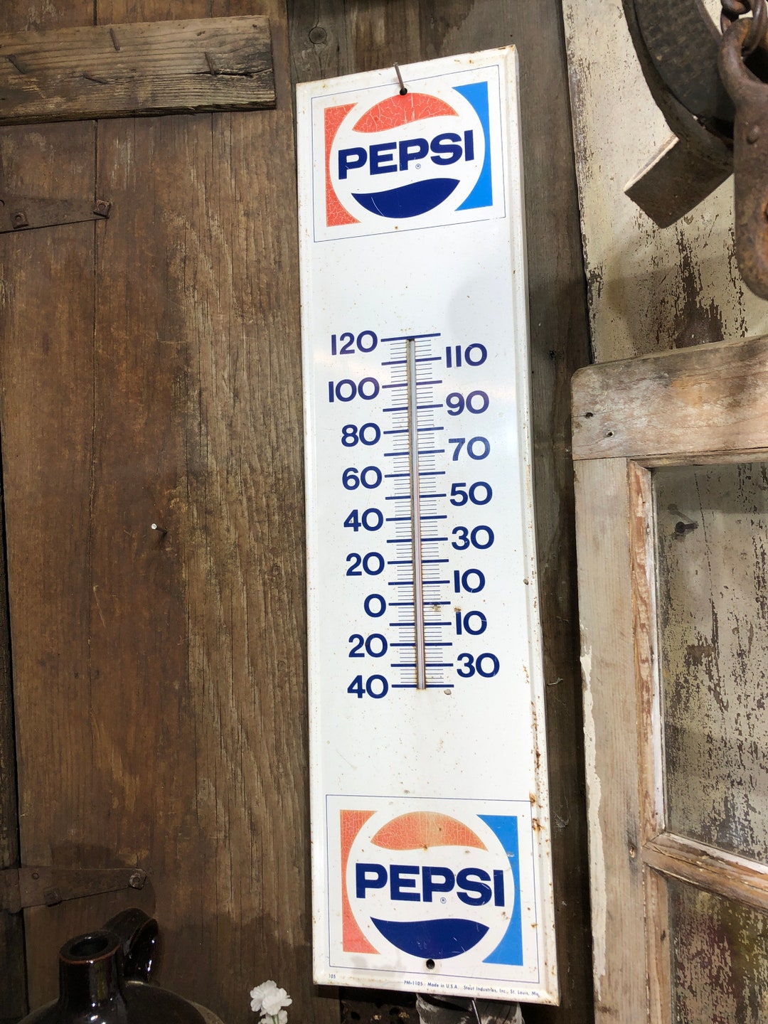 Vintage Pepsi Thermometer - Etsy