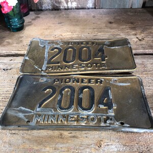 Vintage License Plates, Minnesota Pioneer 2004 - Etsy