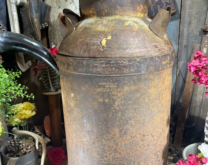 Vintage 10 Gallon Milk Can Syrup Bucket.... Farm Salvage. Garden ...