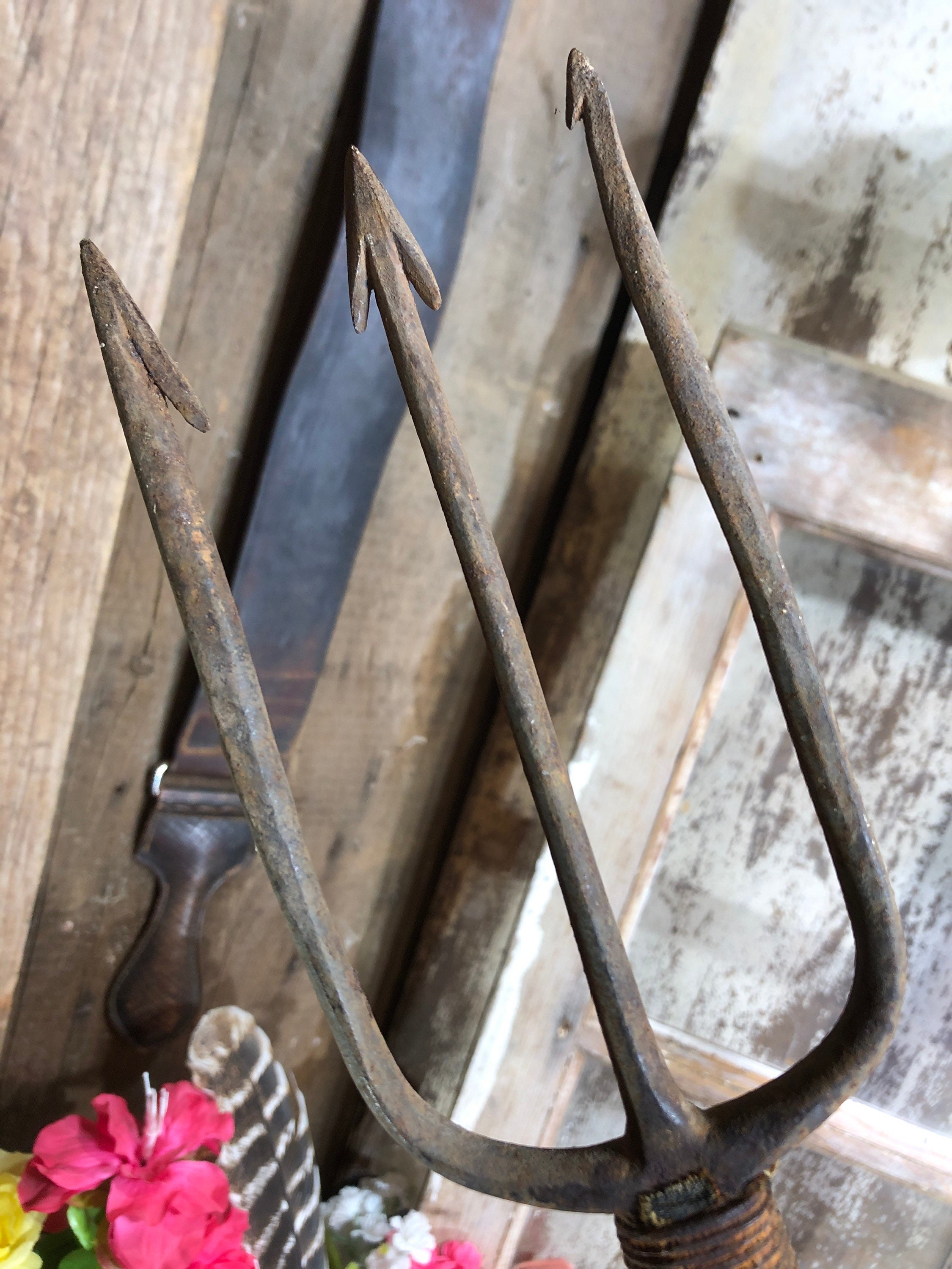 Vintage Fishing Spear..wall Art...spear Fishing Industrial - Etsy