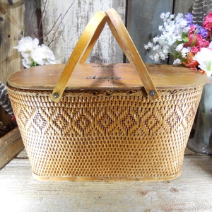Vintage Picnic Basket, Hey Boo Boo, - Etsy