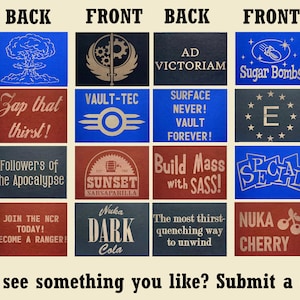 4# Set - 12 Fallout Inspired Weathered or Clean High Quality Printed on ...