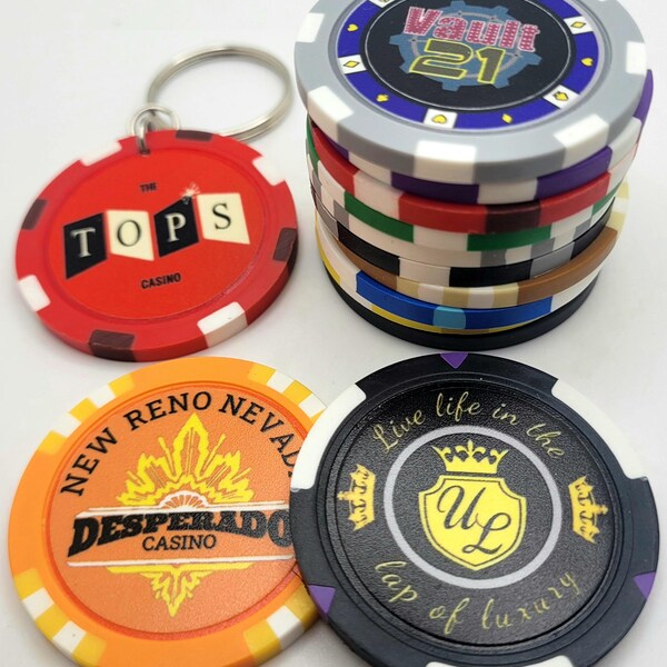 Poker Chip Keychain - Etsy