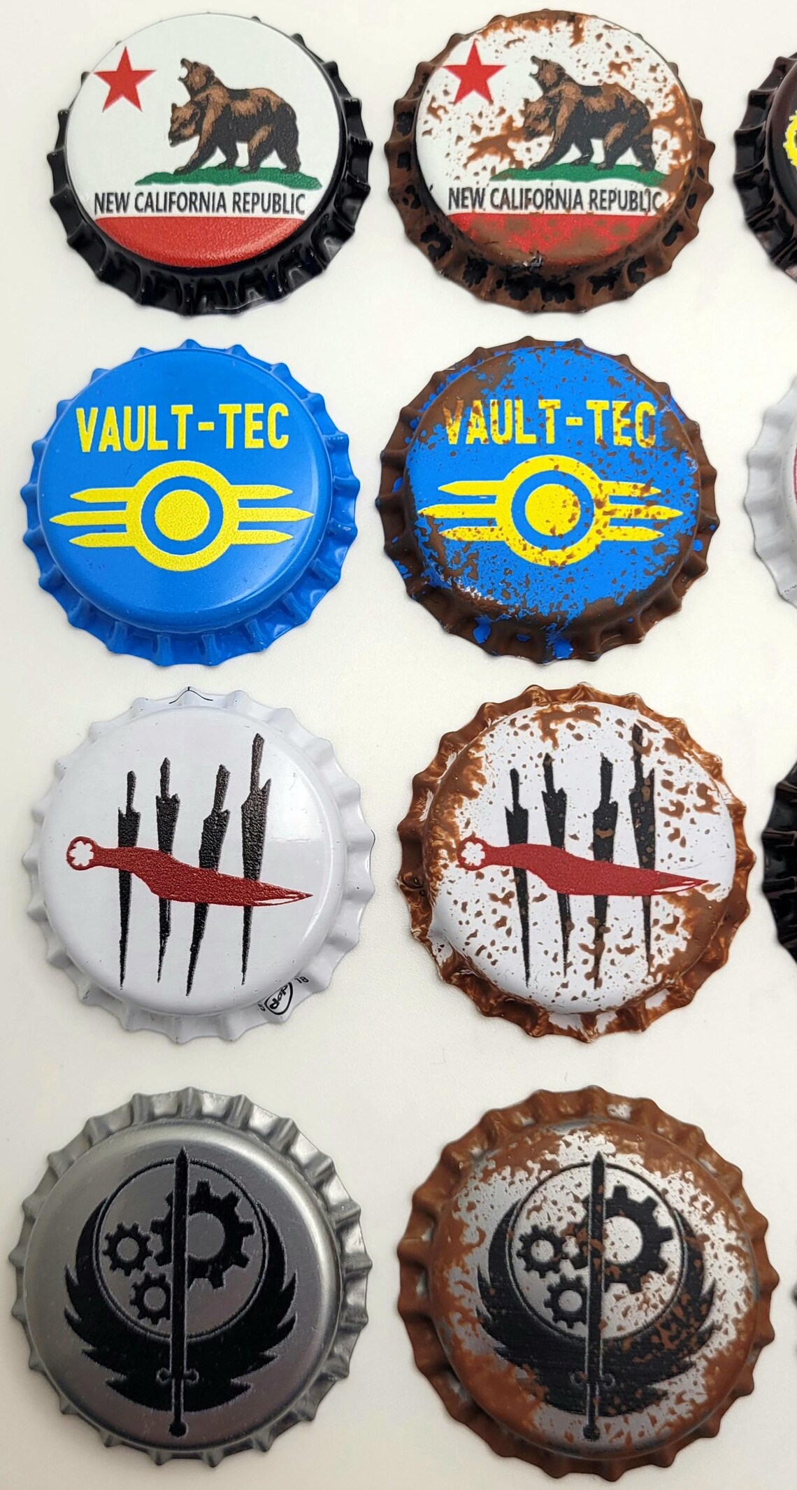 4# Set - 12 Wasteland Inspired Weathered or Clean High Quality Printed ...