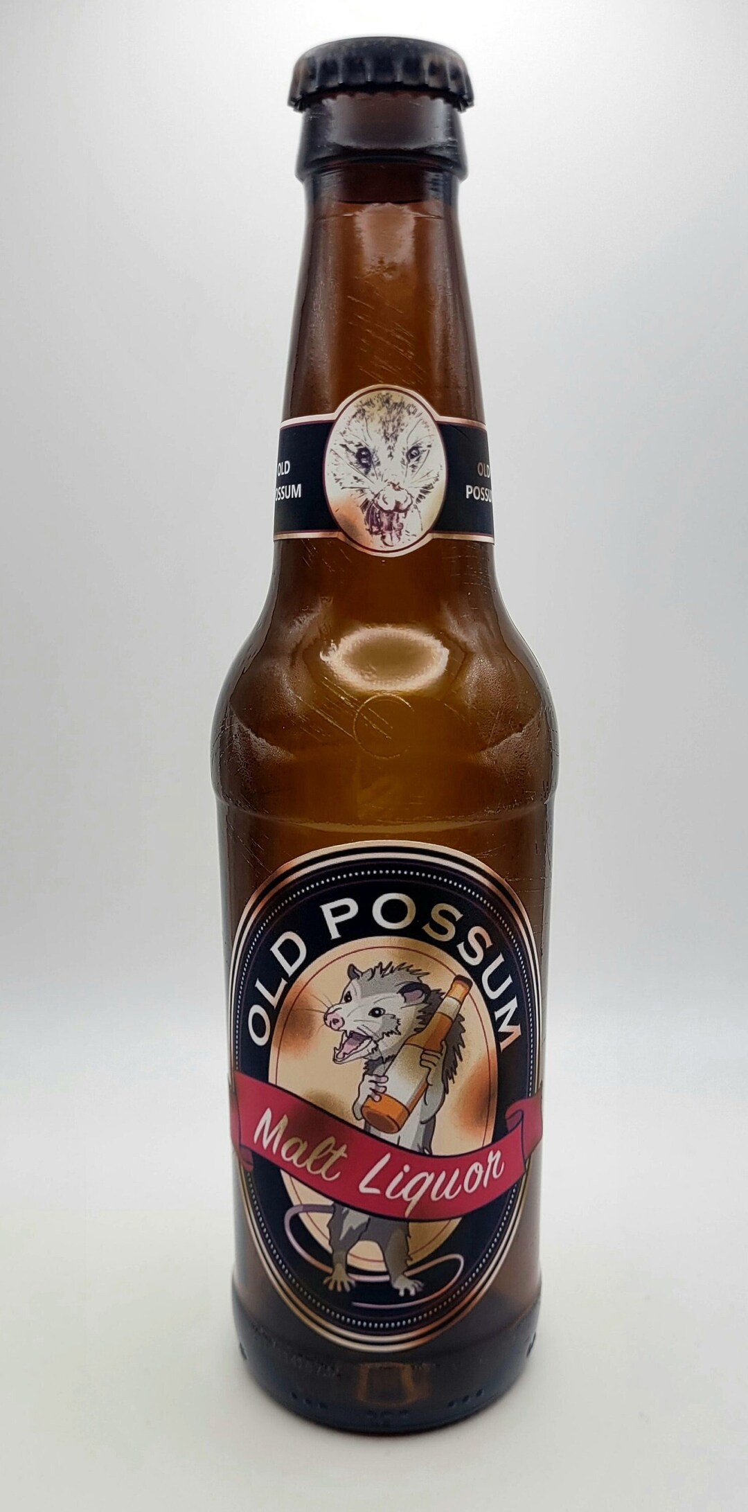 Old Possum Malt Liquor Weathered Glass Bottle Prop Fallout 76 Inspired ...